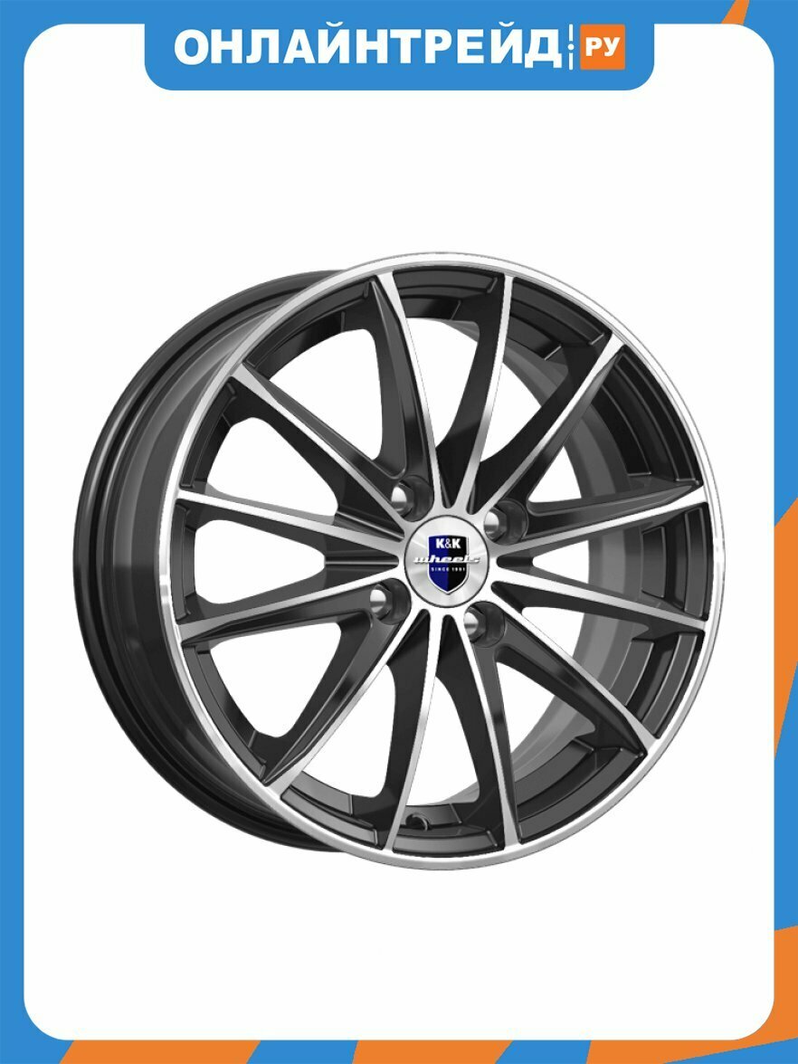 Диск K&k Пойнт Бланк 6x15/4x100 D54.1 ET46 алмаз чёрный