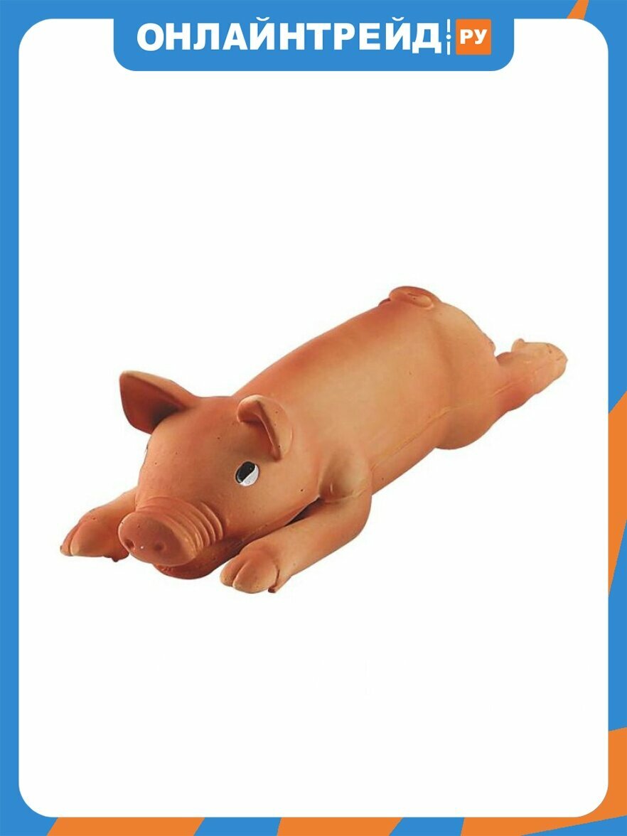 Игрушка для собак Homepet поросенок с пищалкой латекс 24 см