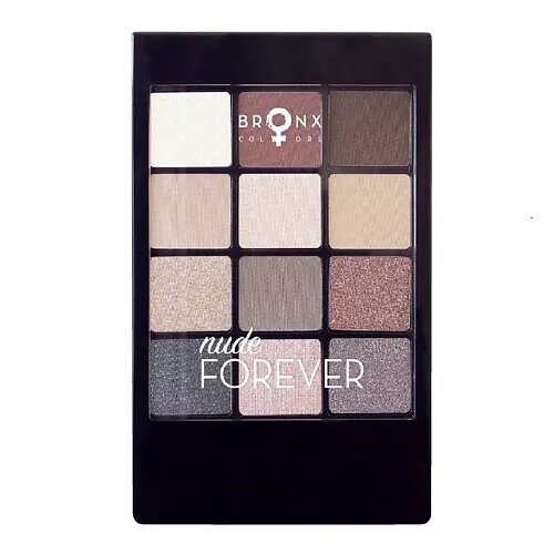 BRONX COLORS Палетка теней для век Nude Forever, 12 оттенков, 12 г 12 оттенков