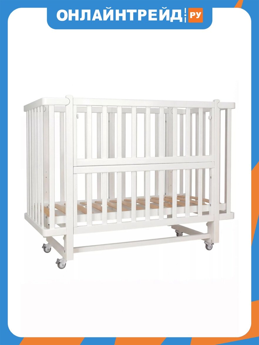 Кроватка Polini kids Simple 355 трансформер Белый