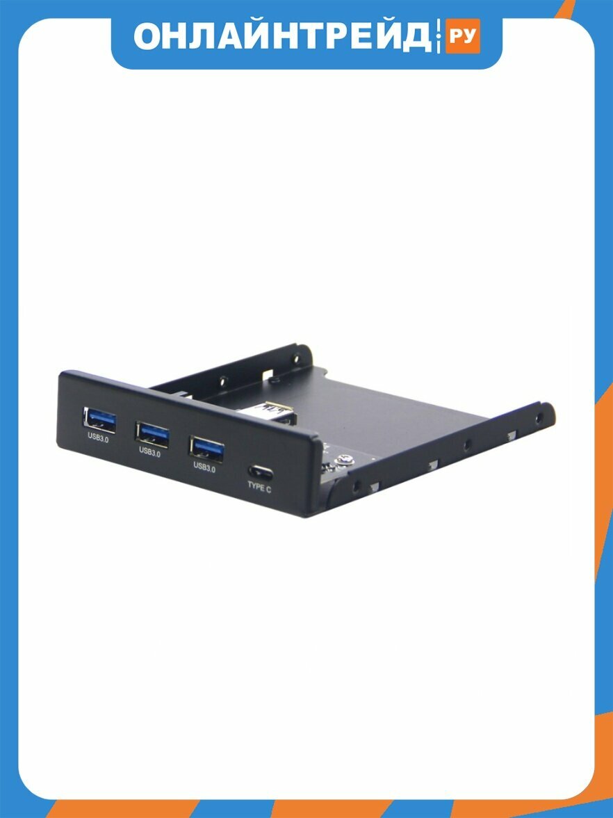 Планка Gembird USB 3.0 на переднюю панель 3.5" , 3xUSB-A 3.0 + 1xType-C