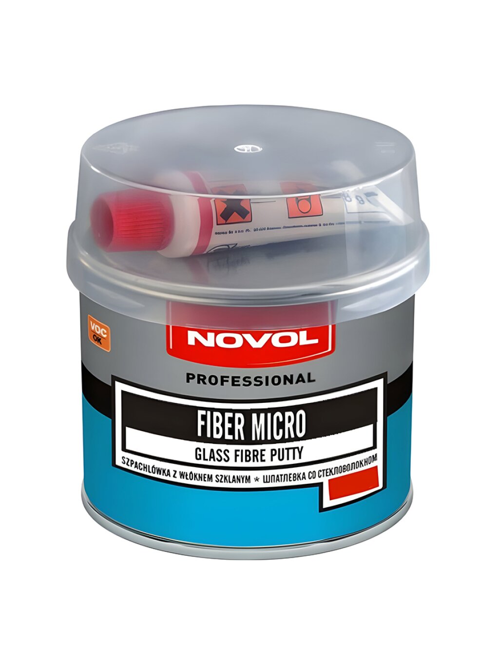 Шпатлевка "NOVOL" Fiber MICRO (500 г) (со стекловолокном)