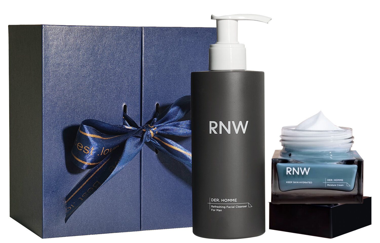 Набор для ухода за кожей мужской RNW, Men's Mite Removal Oil Control Facial Cleanser 200g+Men's Hydrating Face Cream 50g Gift Box Set