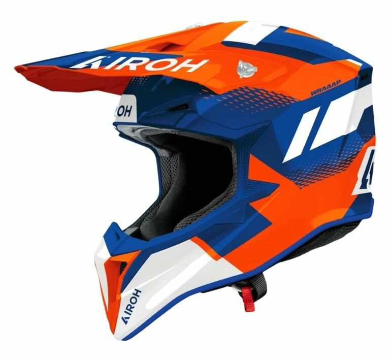 Шлем Airoh Wraap Vision Orange/Blue Gloss S