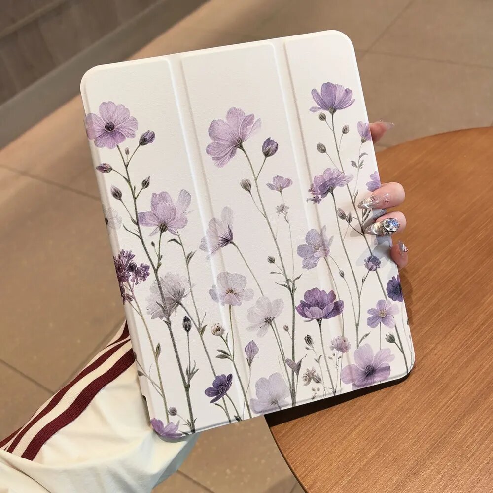 Чехол на iPad Air 8 Air 5 2022 Air 4 2020 Air6 2024 Air 7 2025 и iPad Pro 11 2018-2022 планшета с цветочным принтом