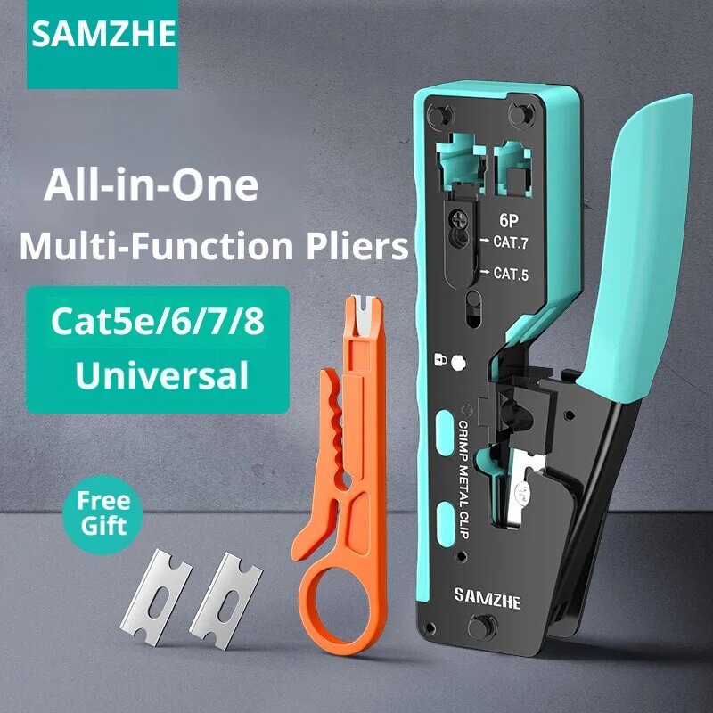 SAMZHE универсальные плоскогубцы Cat5e/6/7/8 Regular style