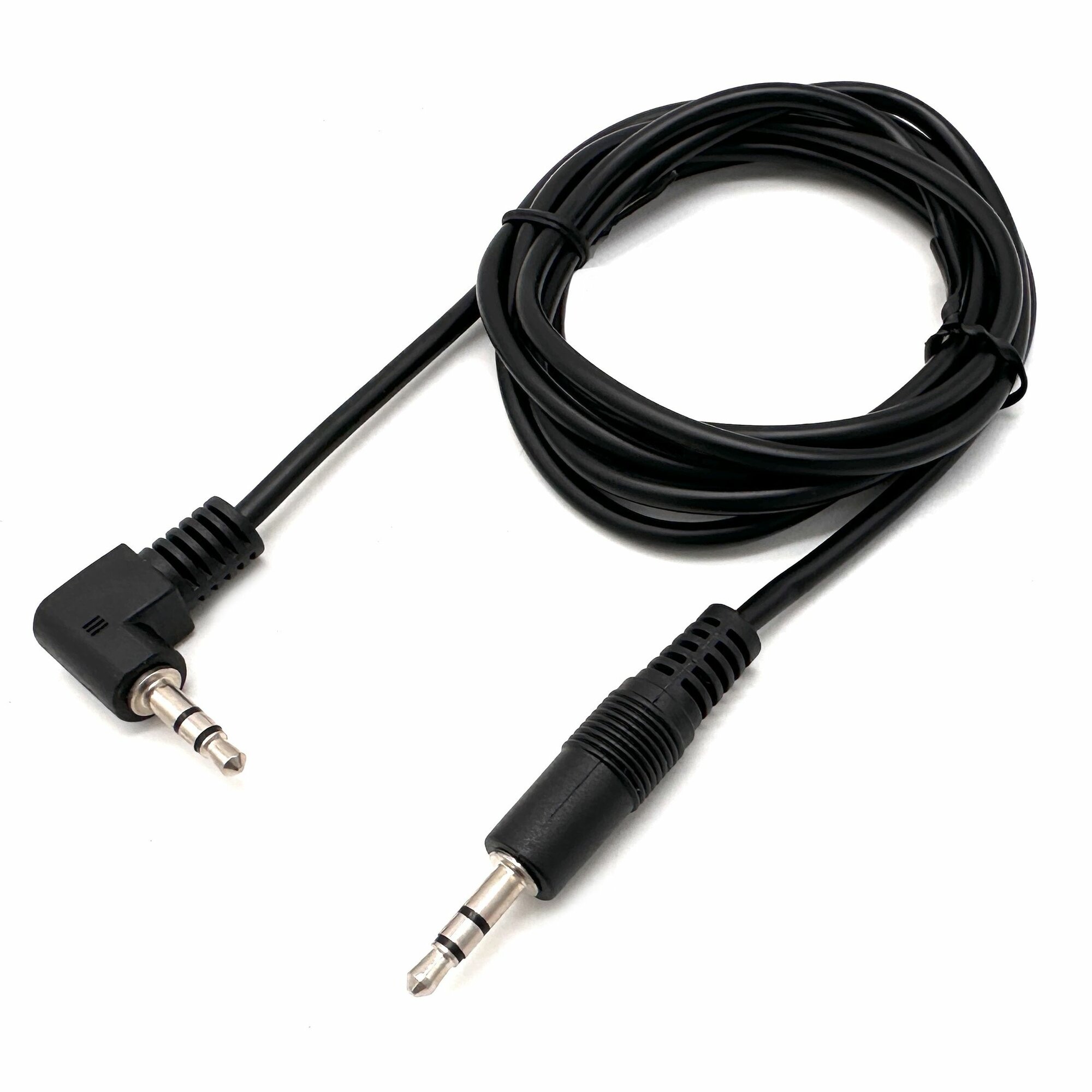 Кабель Аудио 3,5 Jack - 3,5 Jack 1,5м угловой, чёрный