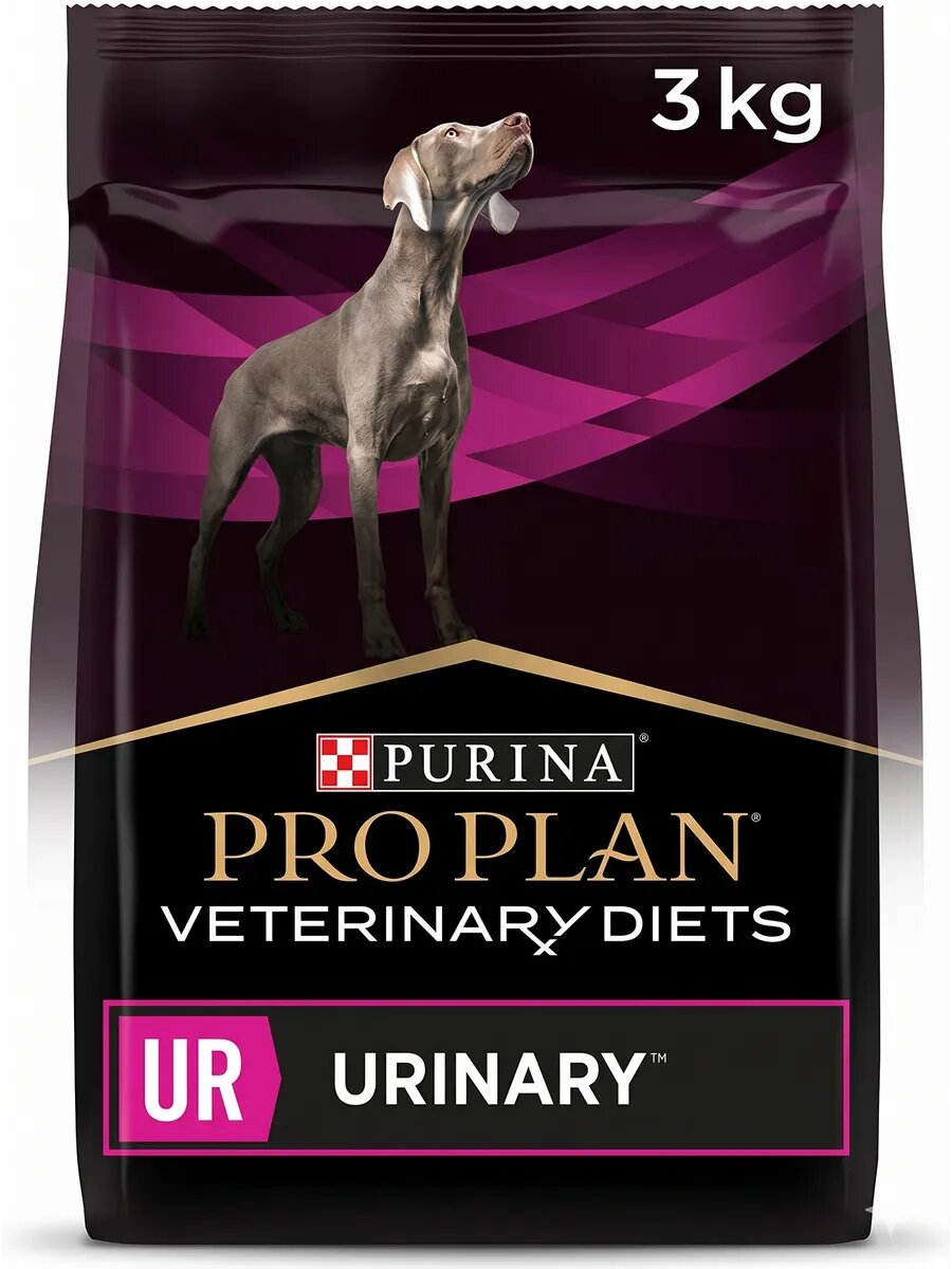 Purina Pro Plan Veterinary Diets UR Urinary сухой корм для взрослых собак при образовании мочевых камней - 3 кг