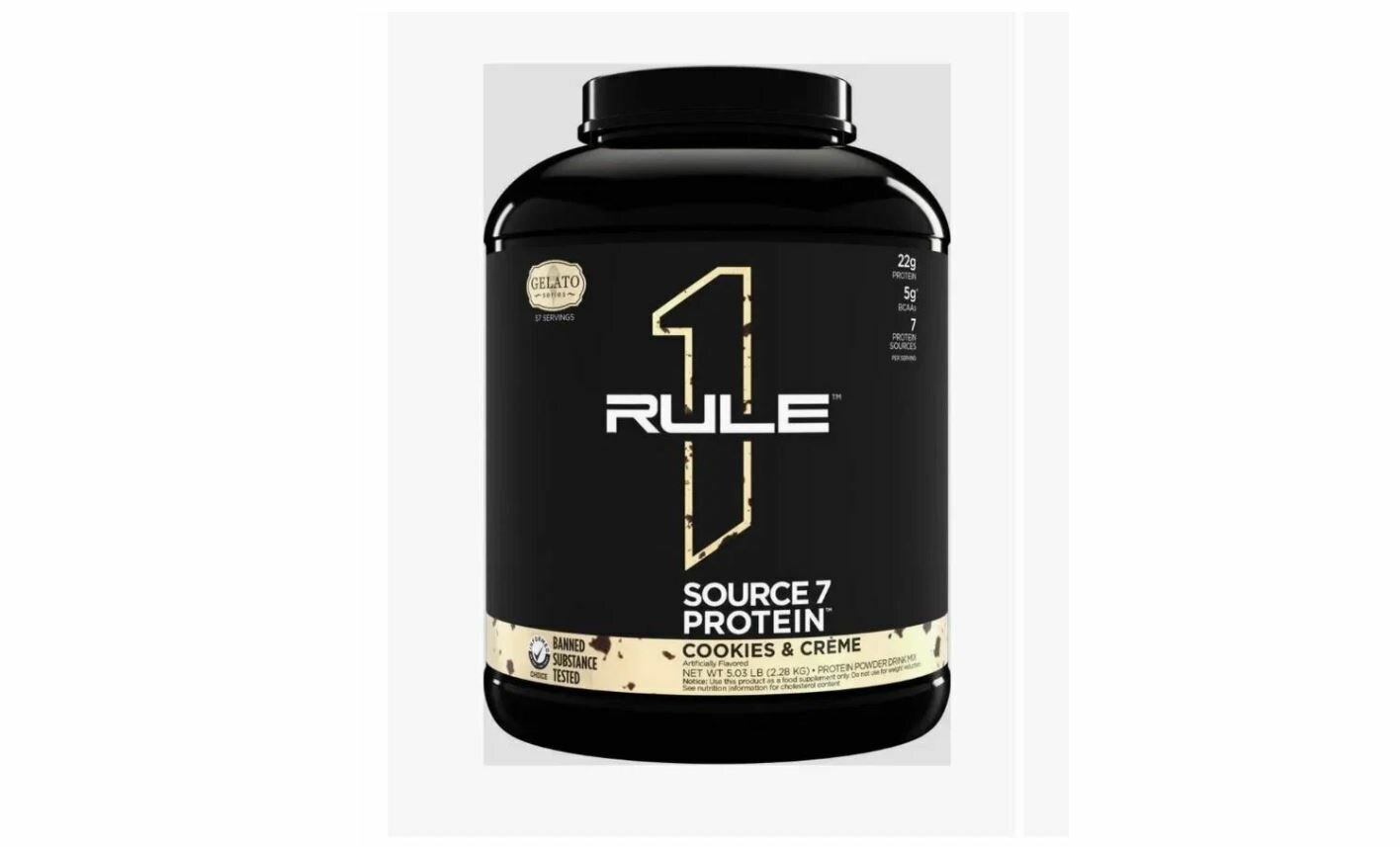 Rule One SOURCE7 PROTEIN 2.2 кг (Cookies & Creme) Печенье крем