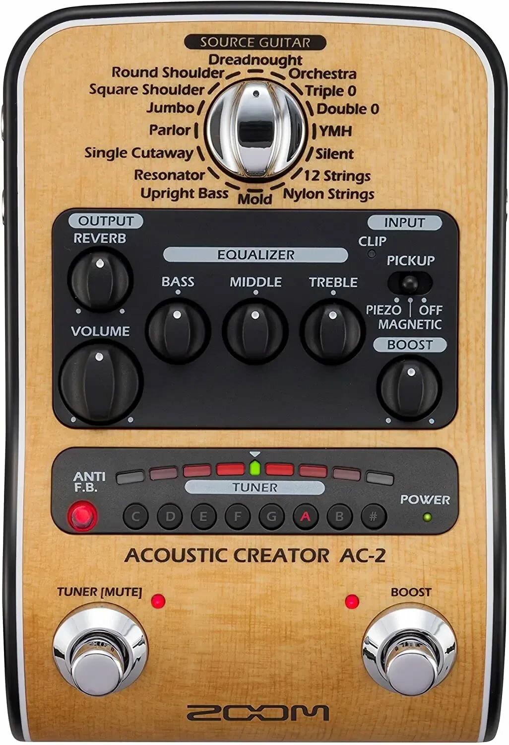 Процессор эффектов для акустической гитары Zoom AC-2 Acoustic Creator