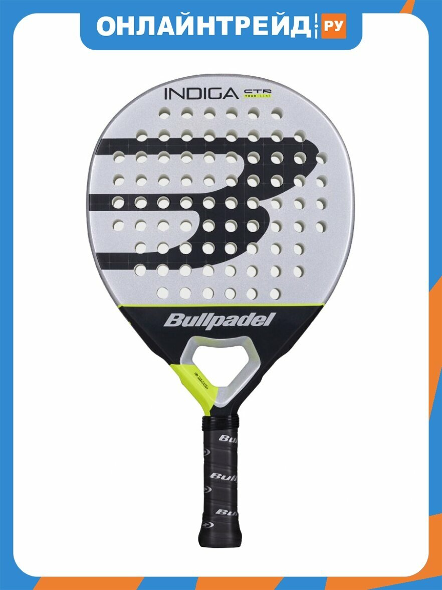 Ракетка для падела Bullpadel Indiga Control 26, 494417, для начинающих, карбон, серо-черный