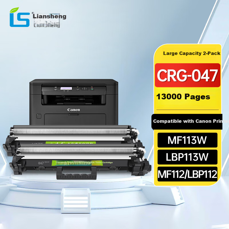 Картридж Liansheng CRG-047 для принтеров Canon MF113w/MF112 с высокой емкостью 2 шт Цвет：[CRG-047] 6500 страниц * 2 шт