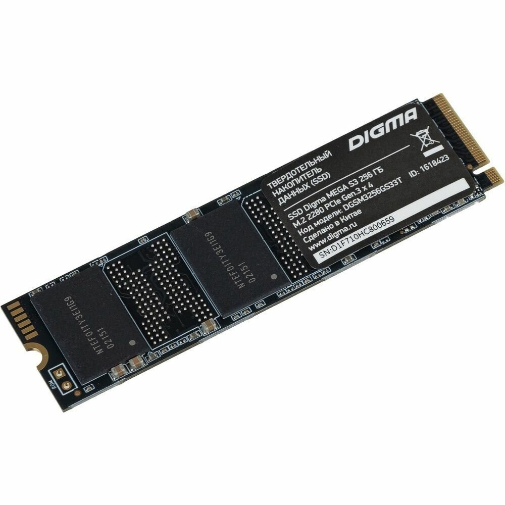 SSD-накопитель Digma DGSM3256GS33T 256 ГБ M.2 PCI-E 3.0