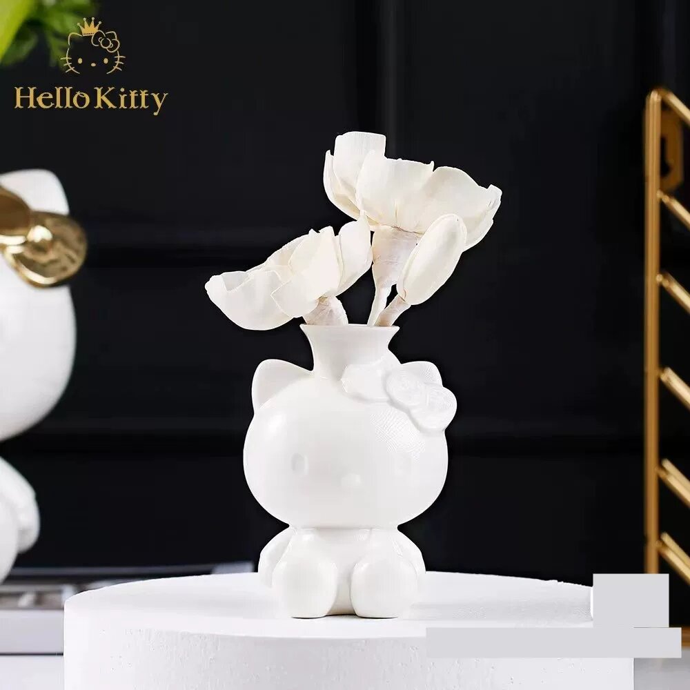 Керамическая ваза Hello Kitty, большая копилка, ароматерапия, хранение, цветочная композиция, украшение для гостиной,