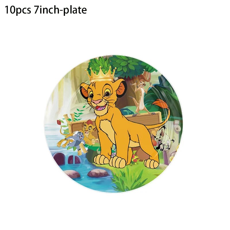 Одноразовый набор посуды Disney "Король Лев: Симба" 10pcs 7inch plate