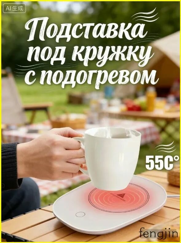 Подставка для подогрева чайника, 16.5 см х 12.5 см, 1 шт
