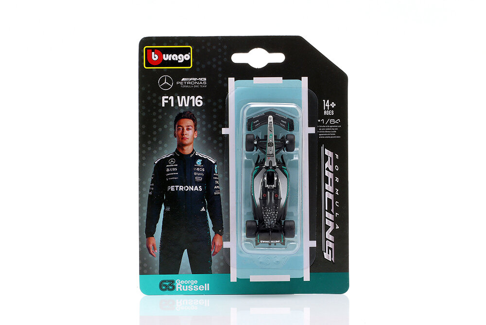 Модель коллекционная Mercedes-amg F1 W16 #63 formula 1 2025 george russell / мерседес-амг ФОРМУЛА-1 W16 георге русселл