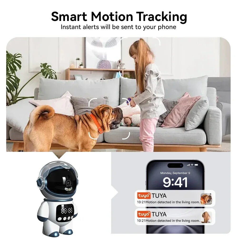 Робот-камера Tuya Smart 5МП 5MP Camera NO Card, EU Plug — фото 1