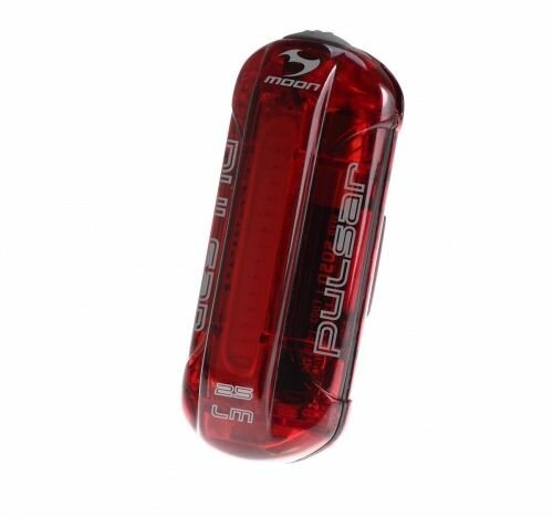 Фонарь задний Moon Pulsar 1 диод 5 реж. red 2xAAA