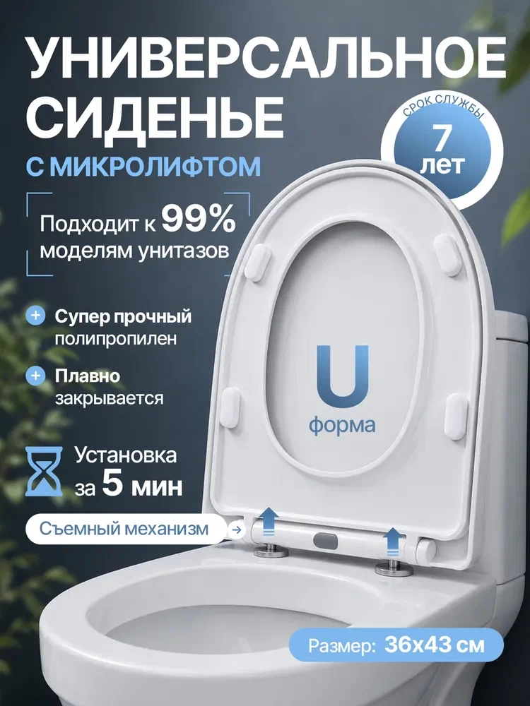 SFonte Сиденье для унитаза, с микролифтом, быстросъемное, белое