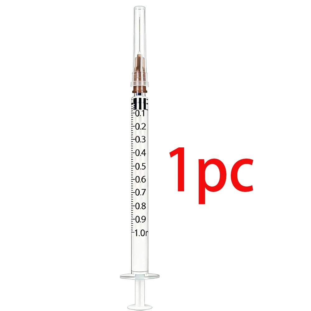 Пластиковый шприц 1 мл для ветеринарии 1ml Brown 1Pc