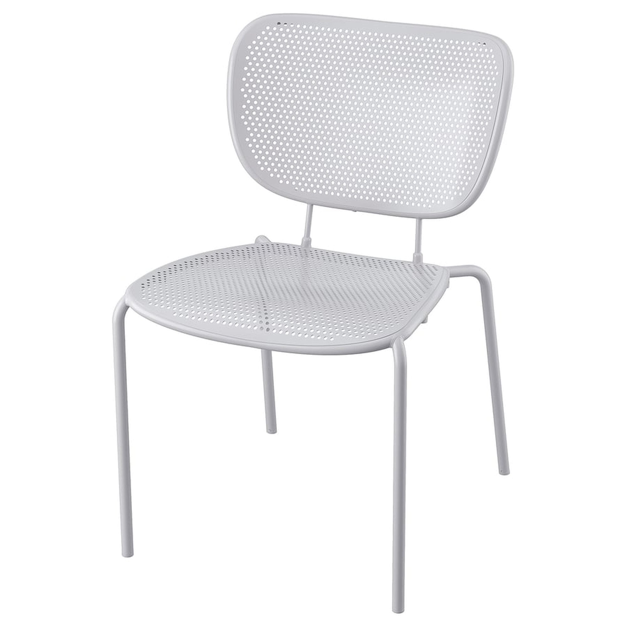 Стул IKEA "DUVSKAR", серый, металлический, для кухни, 80х50 см