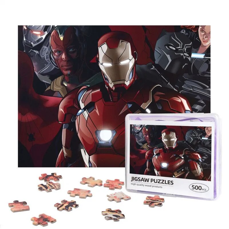 Iron Man Деревянный пазл Марвел Деревянные пазлы Железный человек Marvel