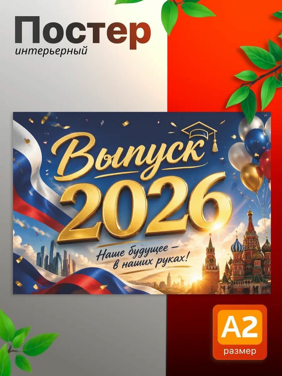 Постеры на стену интерьерные Выпускной 2026