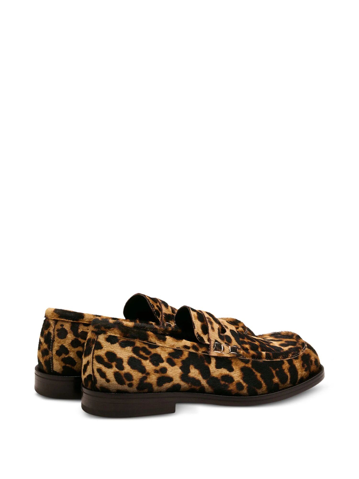 Лоферы Ami Paris Leopard-print cowhide leather loafers, размер 37 — фото 1