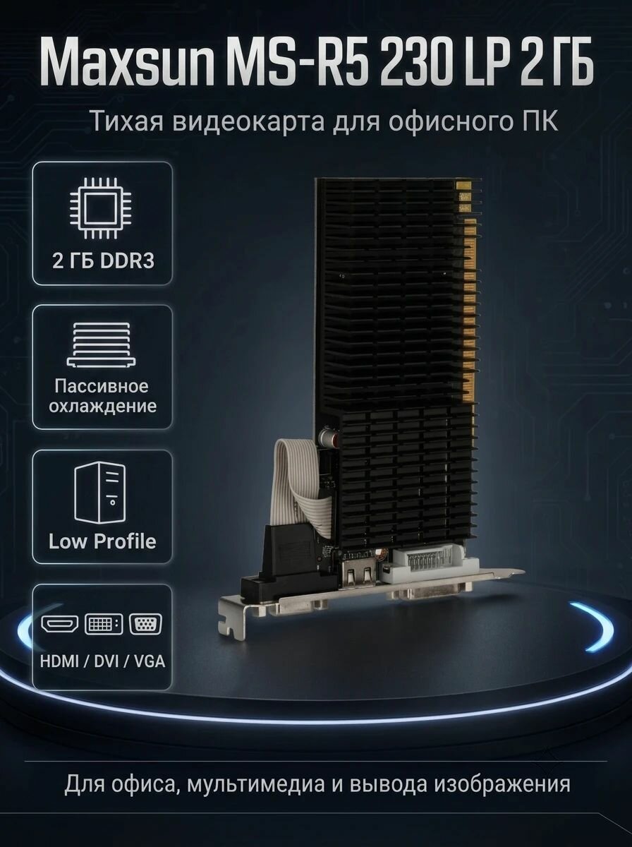 Видеокарта maxsun MS-R5 2 ГБ (MS-R5 (230 LP 2G L0))
