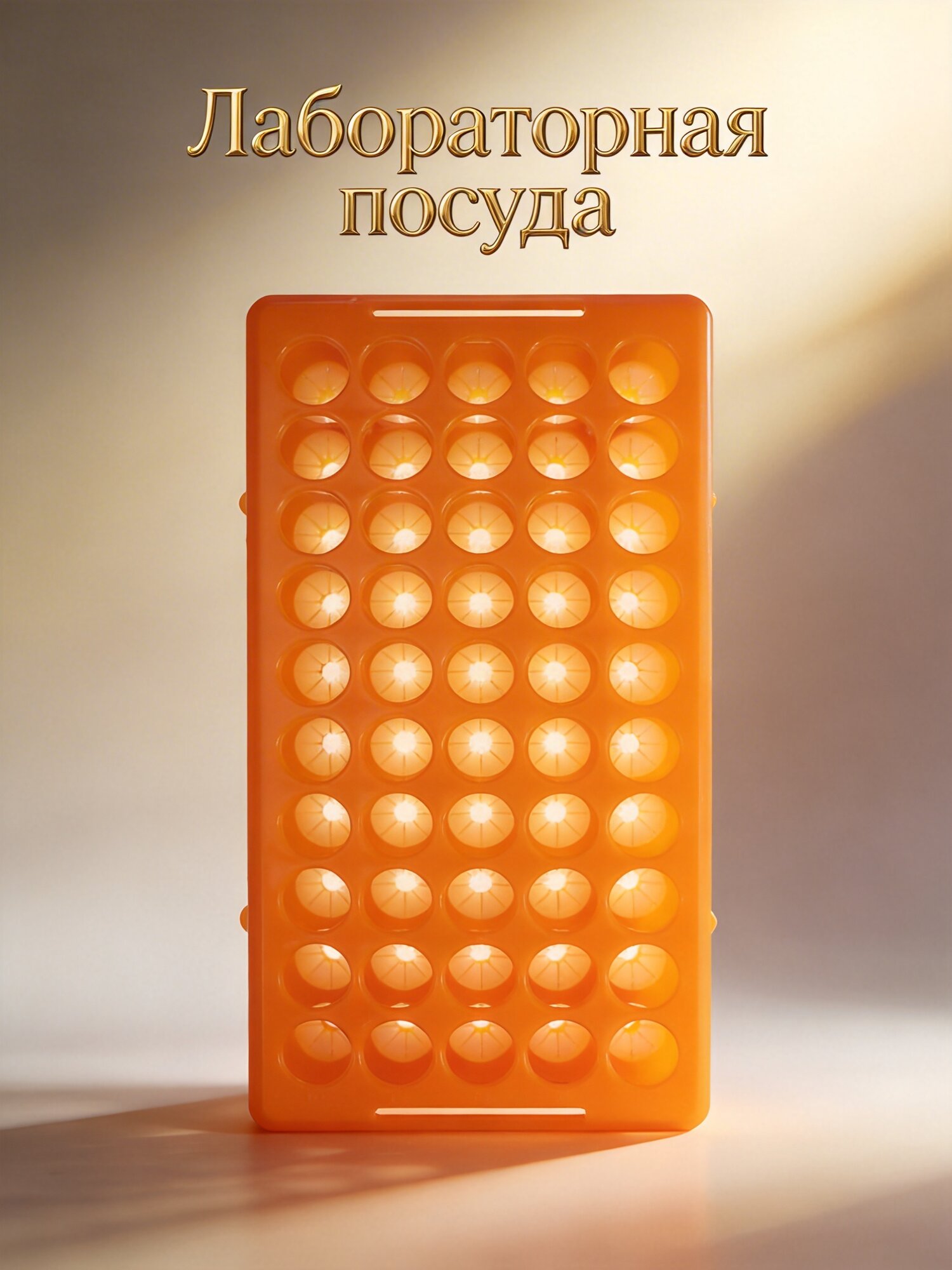 Стойка Для Тестообразных Пробирок 50 Гнёзд Хранение Пробирок Размер 24.50X12.50X4.70Cm