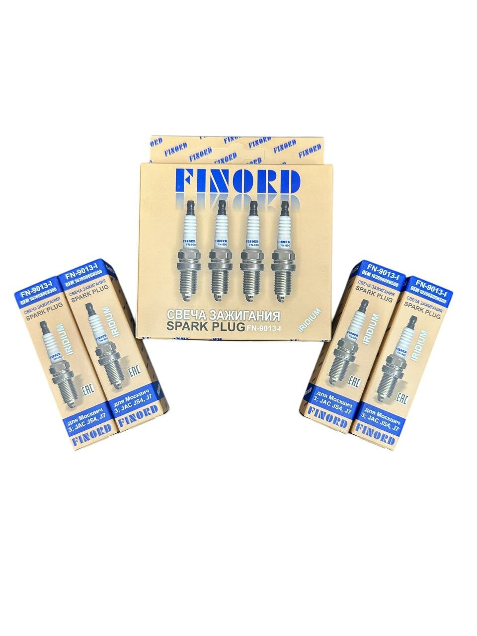 Свеча зажигания Finord FN9013I Иридий для Moskvich Москвич 3; JAC JS4, J7