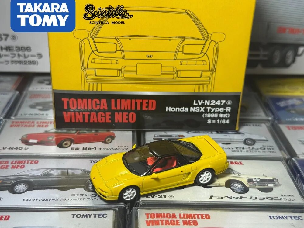 Машинка Tomytec 1/64 Tomica Limited Vintage Tomytec TLV LV-N247a Honda NSX Type-R Alloy Car Model Collection Gift