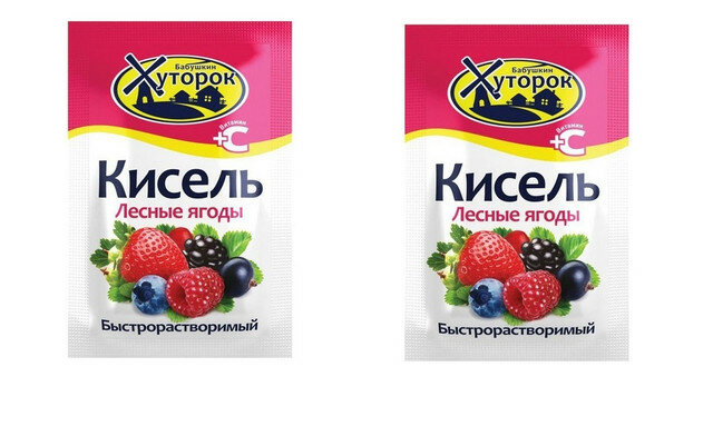 Бабушкин Хуторок Кисель , саше, Лесная Ягода, 30г, 2 шт