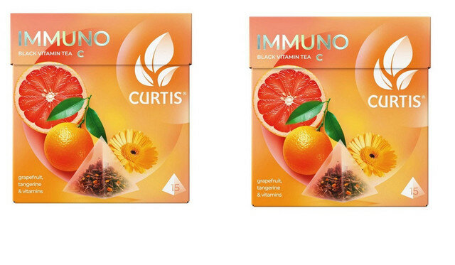 Curtis Чай пирамидки Immuno, 15шт х1.8 г, 2шт