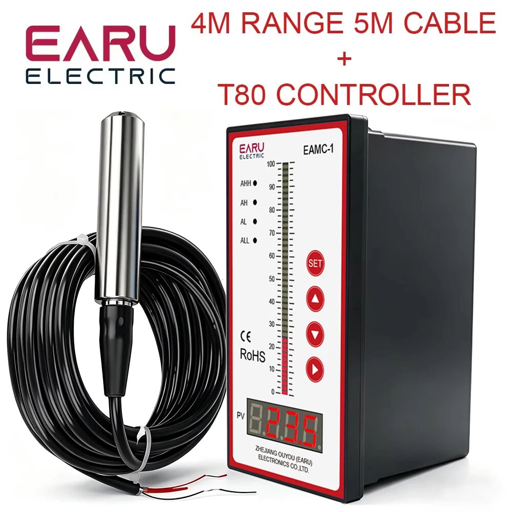 Датчик уровня жидкости EARUELECTRIC level transmitter 4m range 5m cable
