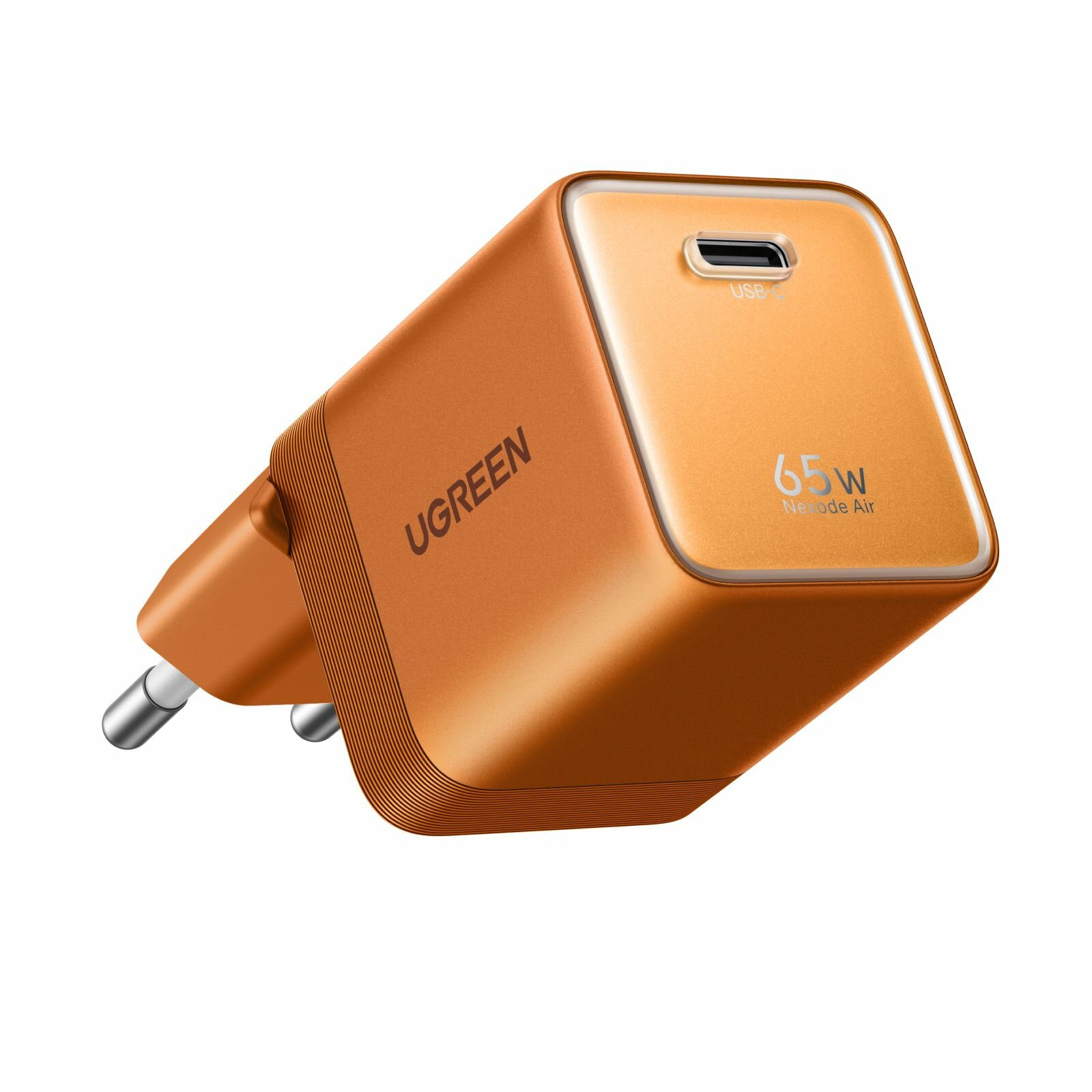 Сетевое зарядное устройство UGREEN X860 (35398) Nexode Air 65W USB-C GaN Fast Charger EU с кабелем USB-C. Цвет: оранжевый
