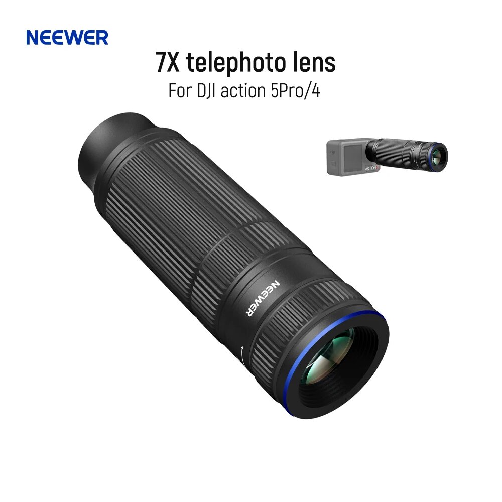 Телеобъектив Neewer 7X для DJI Action 5 Pro/4 HD