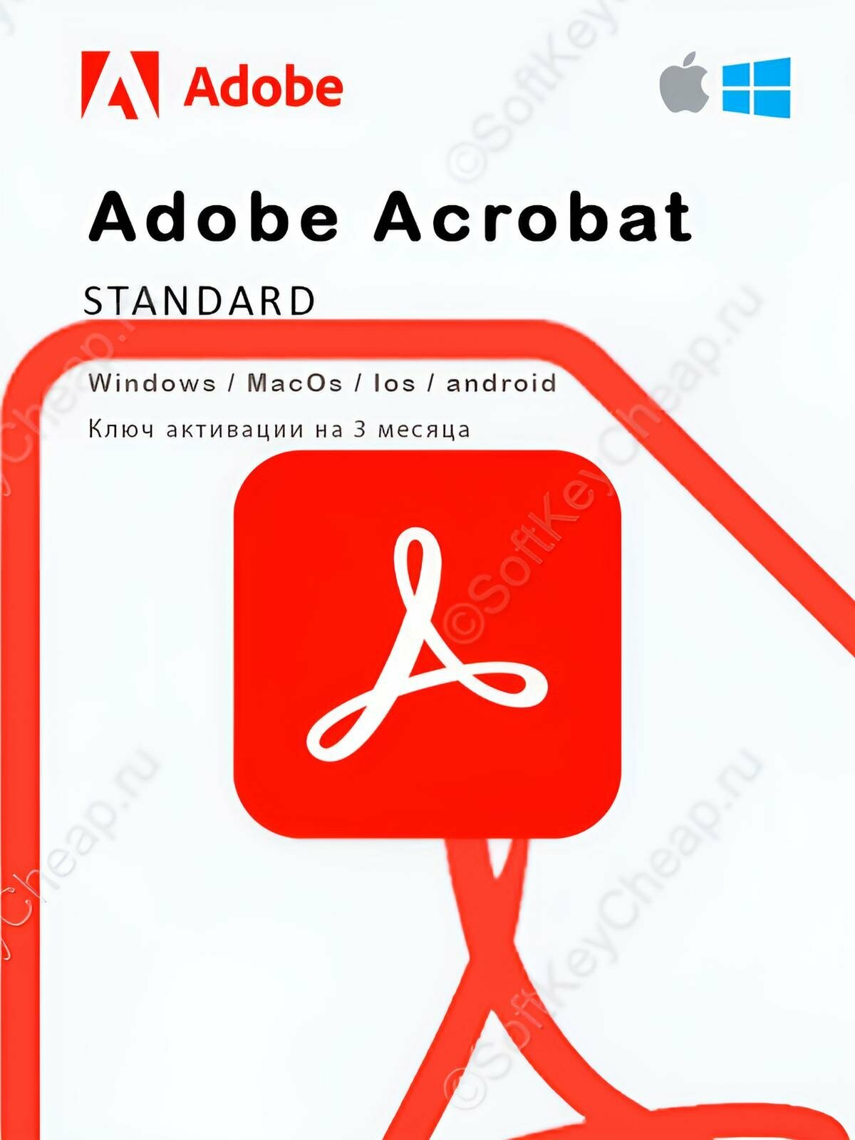 Adobe Acrobat Standard ключ активации на 3 месяца, активация на личный аккаунт