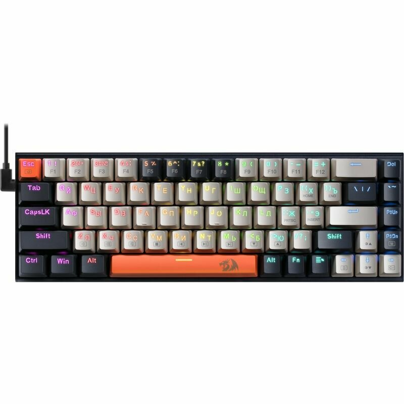 Клавиатура Redragon Ryze проводная, USB Type-A, чёрный