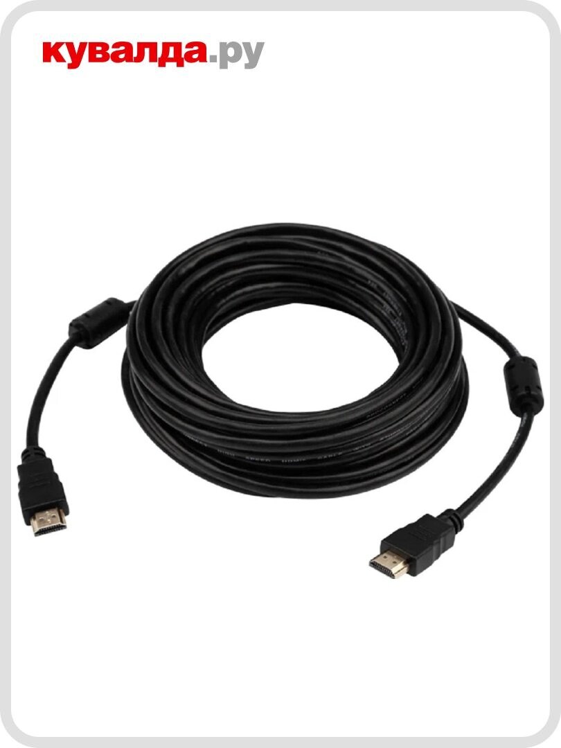 Кабель Proconnect 17-6108-6 HDMI-HDMI 2.0, 10м, Gold (Zip Lock пакет)