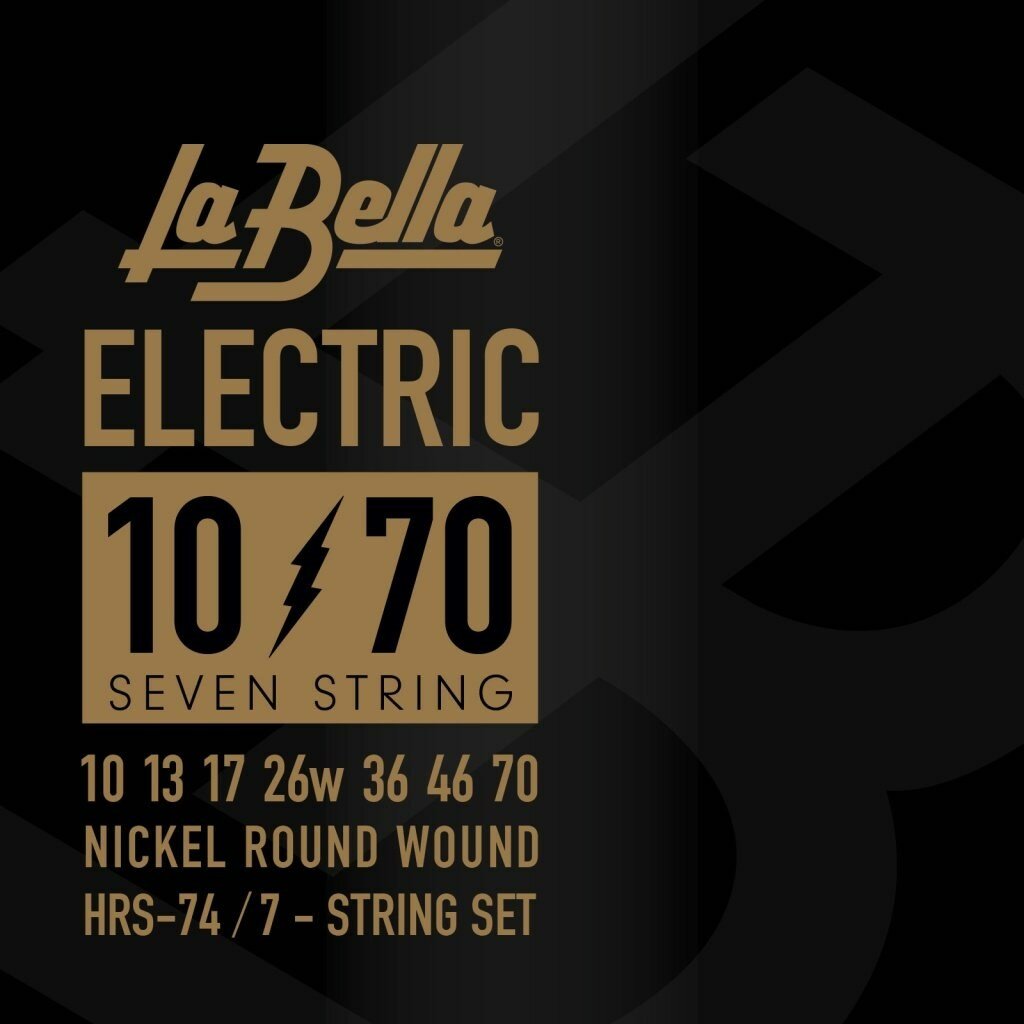 La Bella HRS-74 HRS Комплект струн для 7-струнной электрогитары, никелированные, 10-70