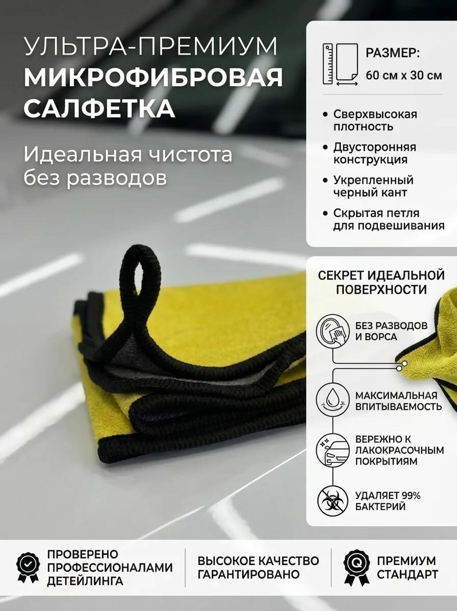 Тряпка полотенце для мойки и сушки машины
