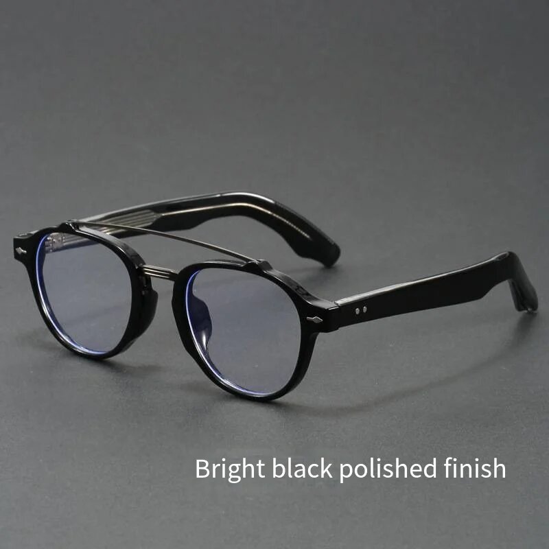 UVLAIK Двойная оправа для очков квадратная прозрачные линзы bright black, Черный