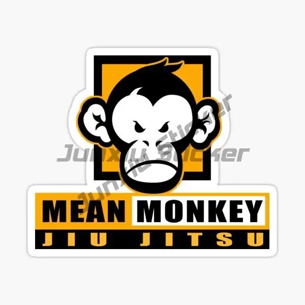 Наклейка Mean Monkey Jiu Jitsu, 13см