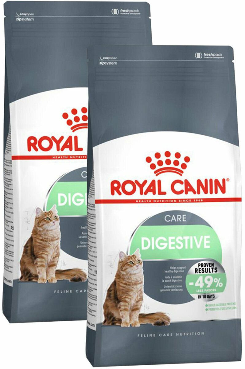 Корм сухой Royal Canin Digestive Care для взрослых кошек для поддержания здоровья пищеварительной системы, 2 кг х 2 шт