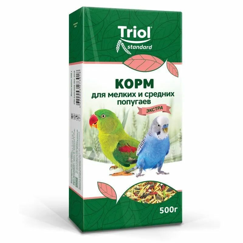 Triol Standard Корм для мелких и средних попугаев экстра, 500 г