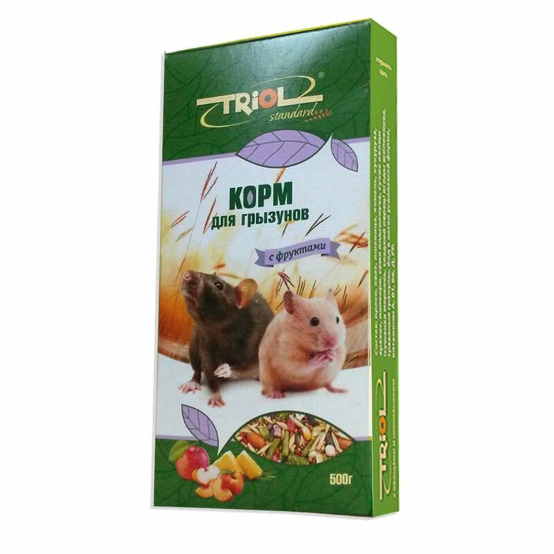 Triol Standard Корм для грызунов с фруктами, 500 г
