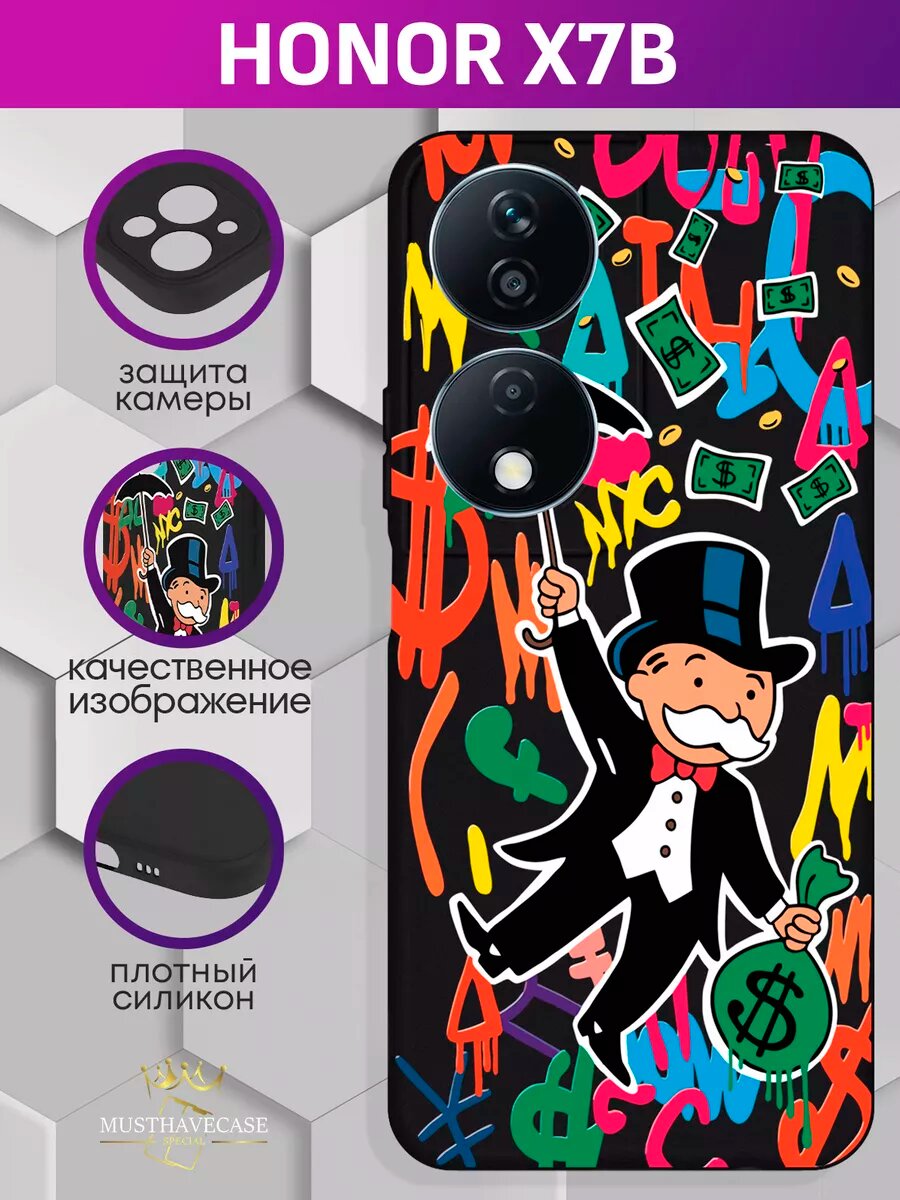 Чехол на Honor X7B с принтом