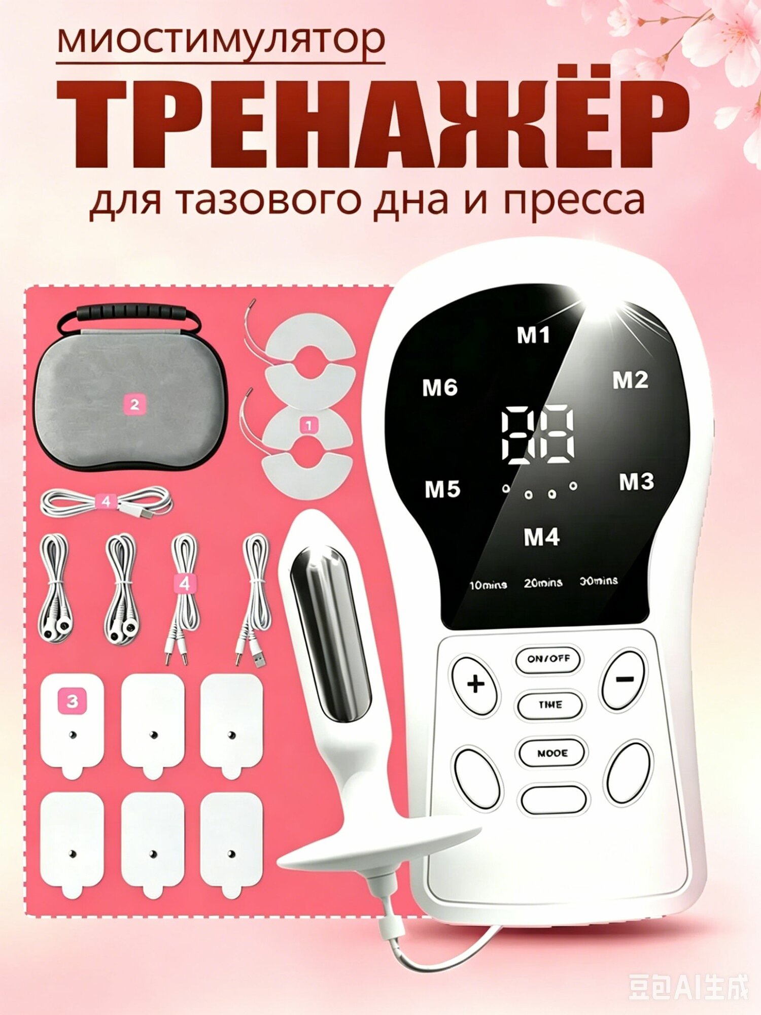 Массажёр-миостимулятор для мышц тазового дна для женщин/Тренажёр Кегеля